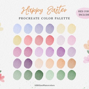 Pastel Procreate Color Palette Spring Bundle Pink Green Colors iPad ...