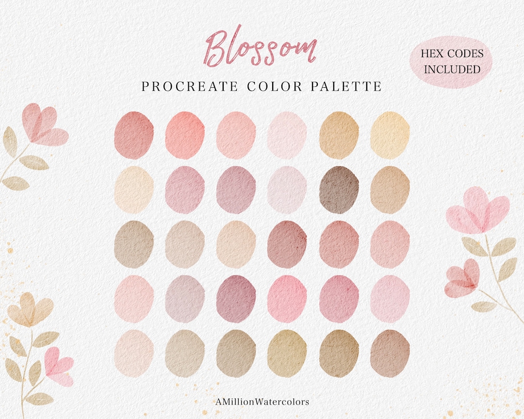 Procreate Color Palette Pink Boho Procreate Art iPad Illustration ...