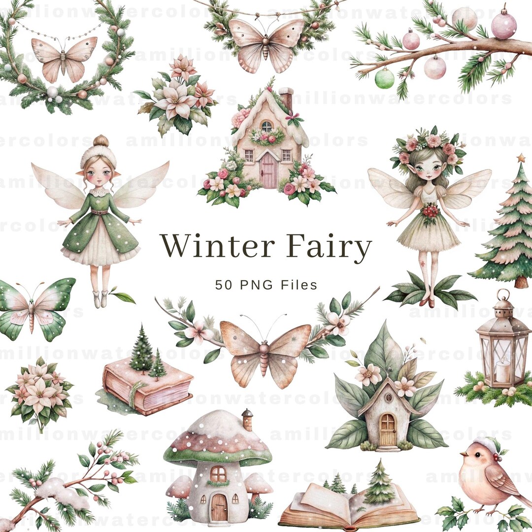 Christmas Clipart, Winter Fairy Clip Art, Winter Clipart, Christmas ...