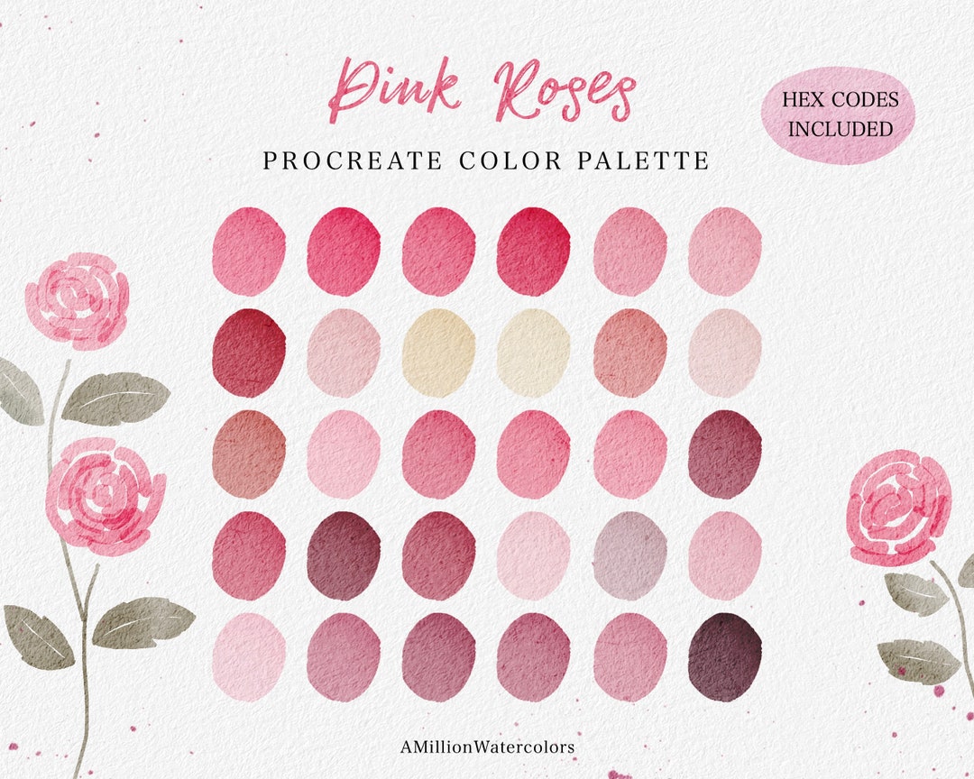 Pink Procreate Color Palette Roses Valentines Day Red Love Color Scheme ...