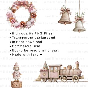 Winter Clipart, Christmas Watercolor Clip Art, Christmas Clipart ...