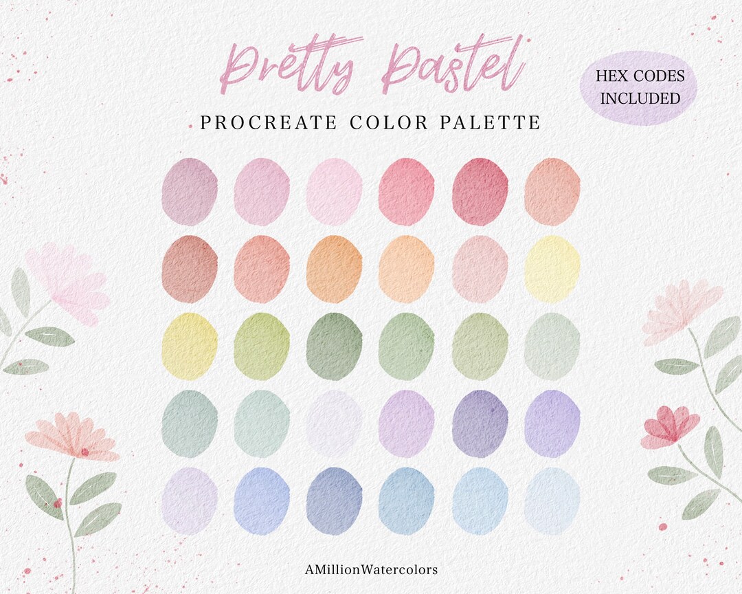 Pastel Procreate Color Palette Pink Green Color Scheme Purple Color ...