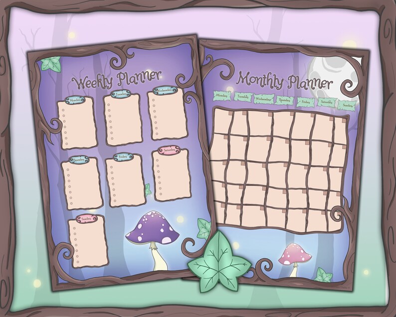 Enchanted Forest Planner Printable A4 PDF - Etsy