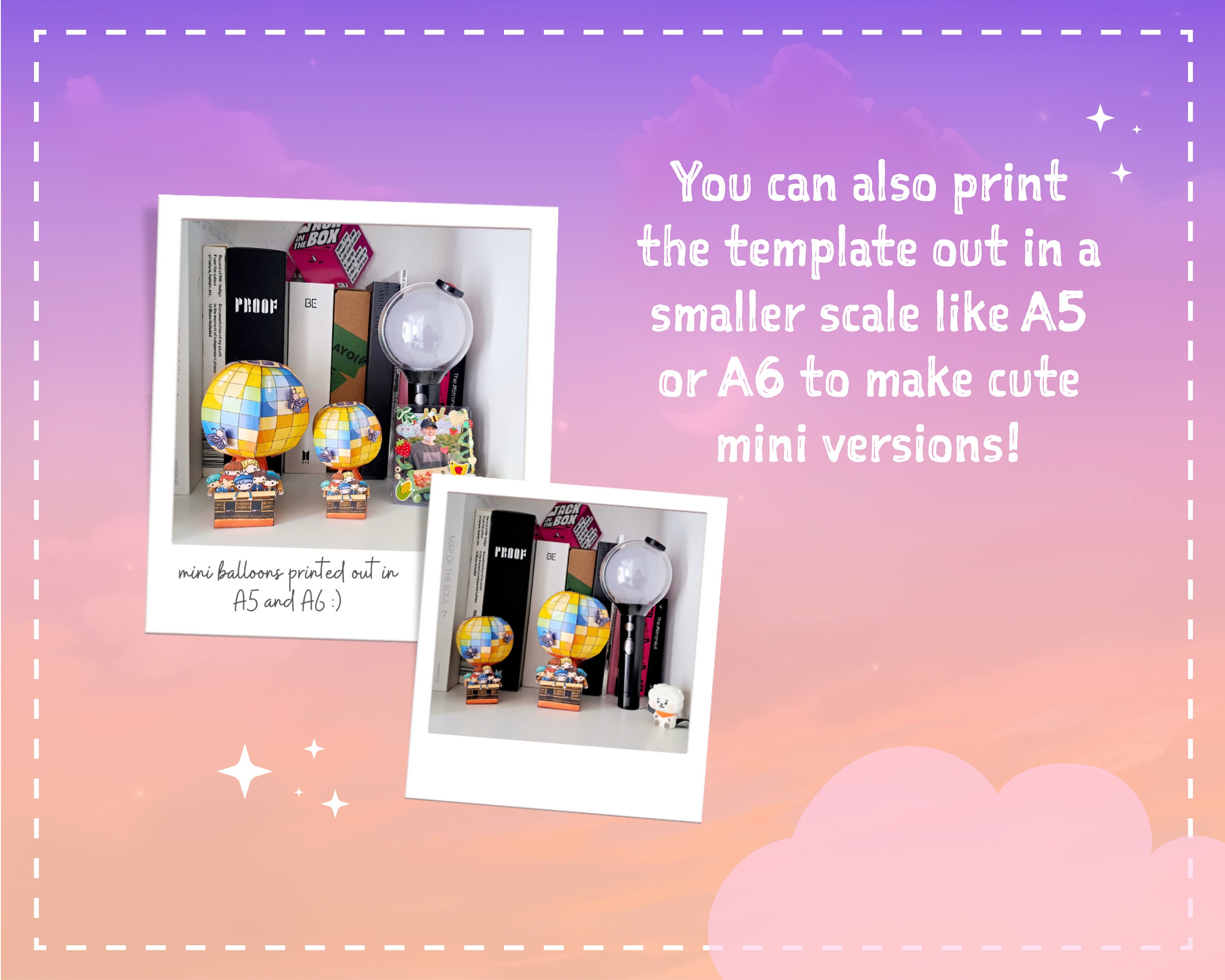 DIY BTS Balloon Papercraft Template Digital Download - Etsy