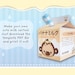 Banana Milk Carton Papercraft Template (PDF Pattern) - Etsy