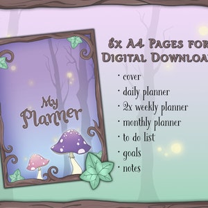 Enchanted Forest Planner Printable A4 PDF - Etsy UK