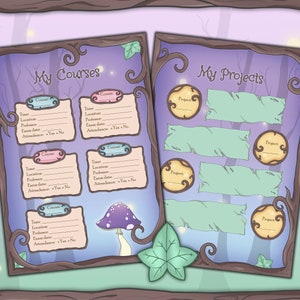 Enchanted Forest Study Planner Printable A4 PDF Organizer for School ...