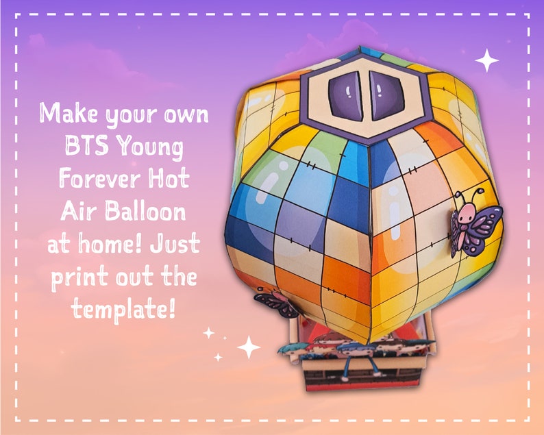 DIY BTS Balloon Papercraft Template Digital Download - Etsy