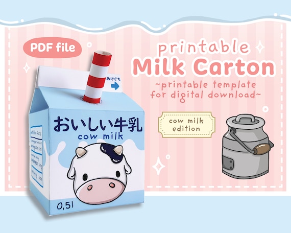Cute Milk Carton Template