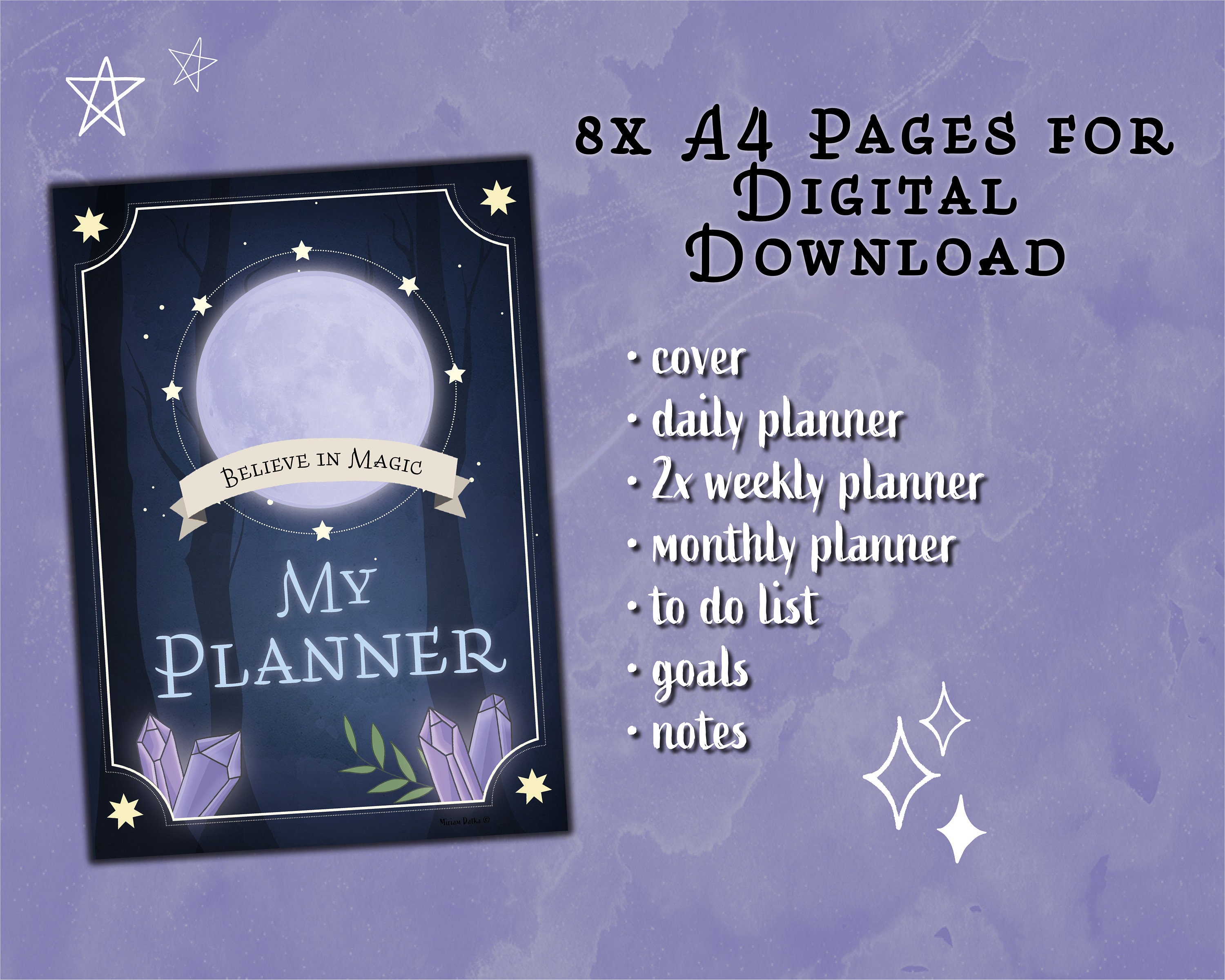 Witchy Planner Printable A4 Magical Organizer - Etsy