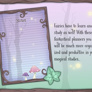 Enchanted Forest Study Planner Printable A4 PDF Organizer for School ...