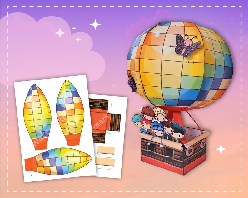 DIY BTS Balloon Papercraft Template Digital Download - Etsy