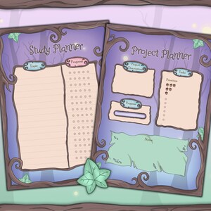 Enchanted Forest Study Planner Printable A4 PDF Organizer for School ...
