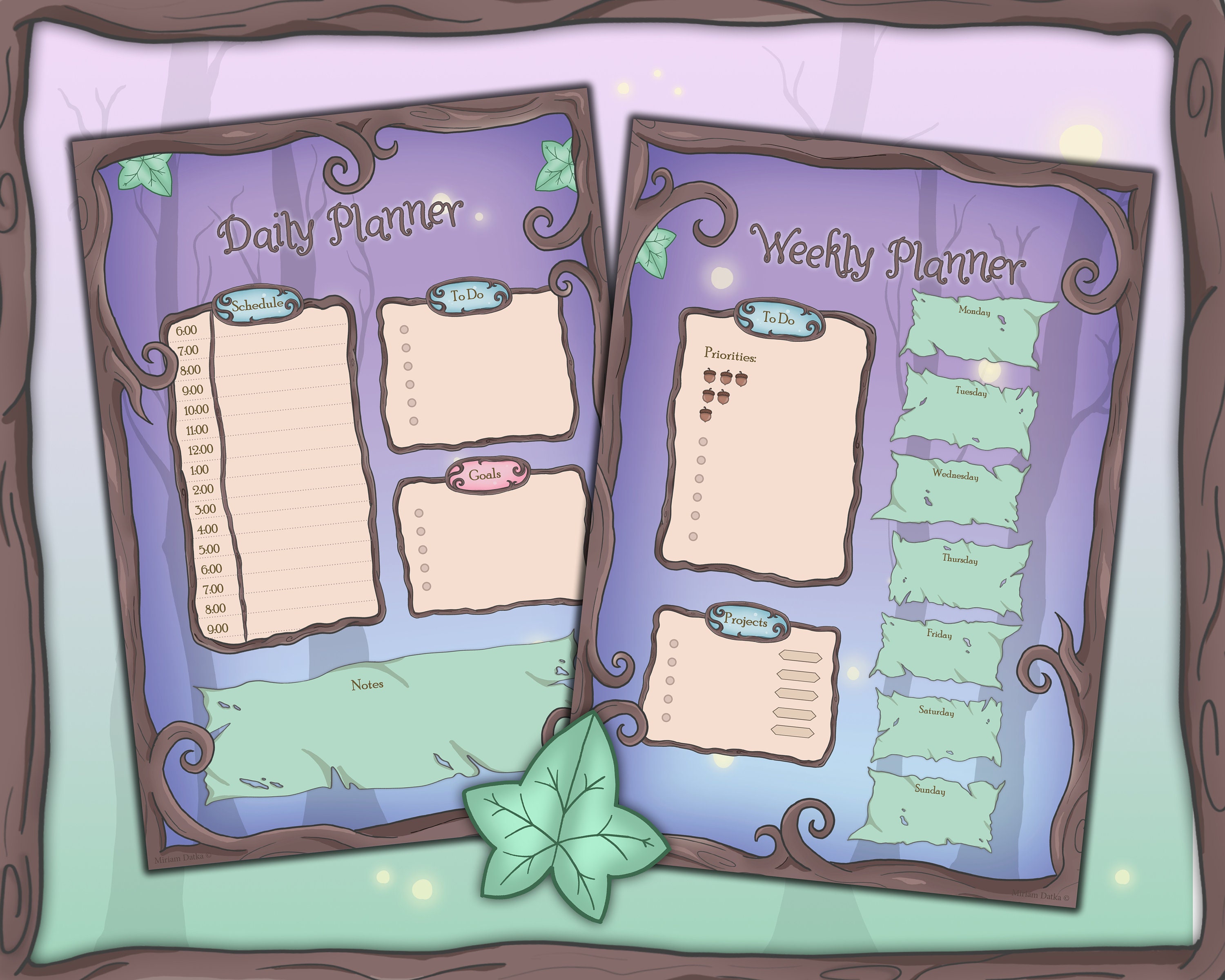 Enchanted Forest Planner Printable A4 PDF - Etsy UK