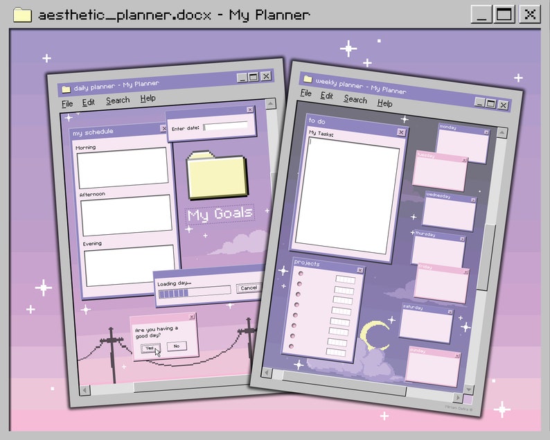 Pixel Art Planner Printable (A4/A5 Digital Download) - Etsy