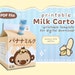 Banana Milk Carton Papercraft Template (PDF Pattern) - Etsy