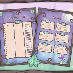 Enchanted Forest Study Planner Printable A4 PDF Organizer for School ...