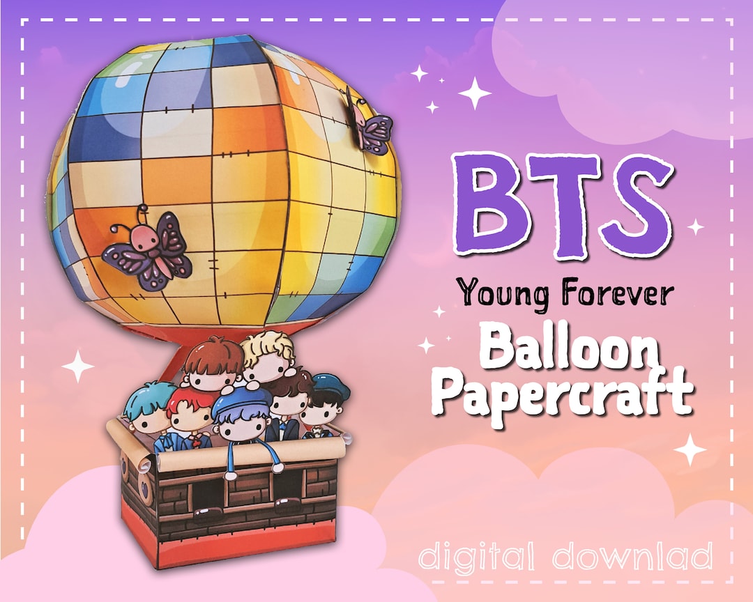 DIY BTS Balloon Papercraft Template Digital Download - Etsy
