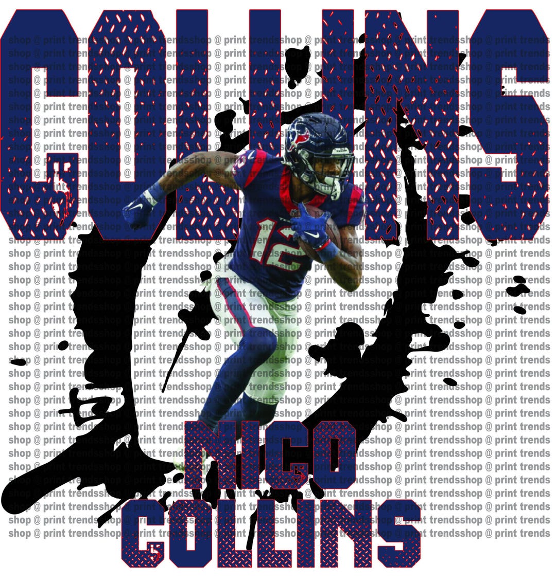 Nico Collins, Sublimation, Dtf Printable, Dtg Printable, Png, Digital ...