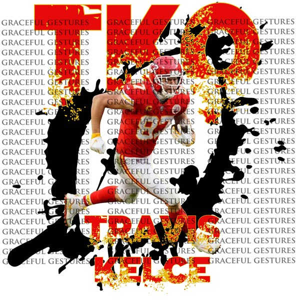 Travis Kelce Stencil - Etsy