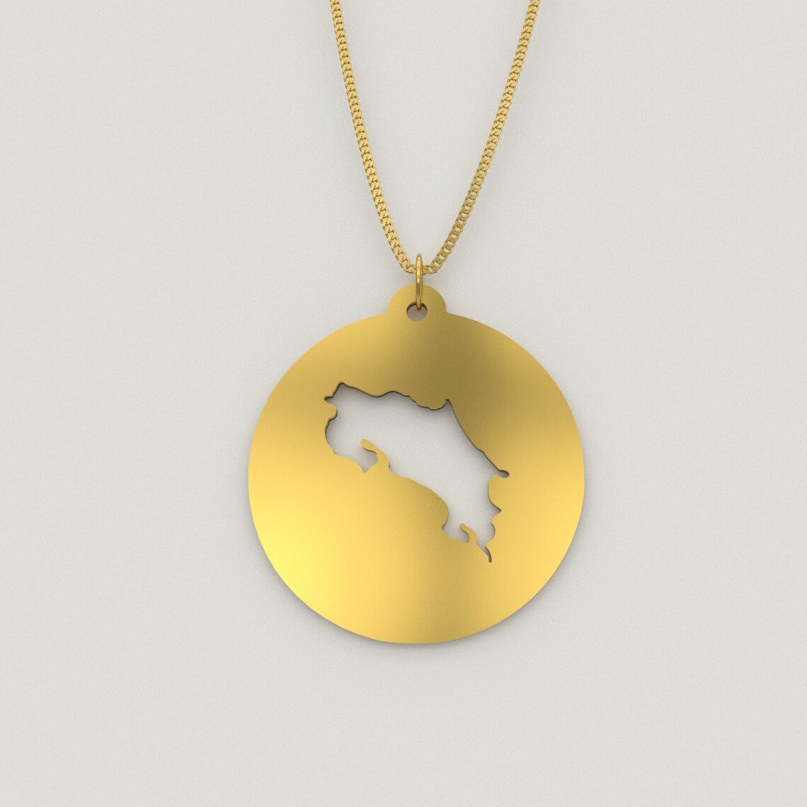Costa Rica Necklace Costa Rica Flag Costa Rica Map Costa | Etsy