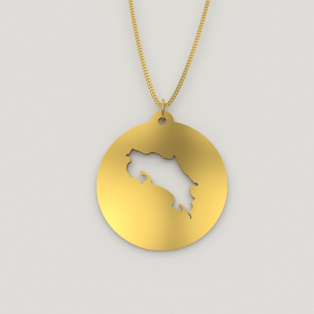 Costa Rica Necklace Costa Rica Flag Costa Rica Map Costa - Etsy