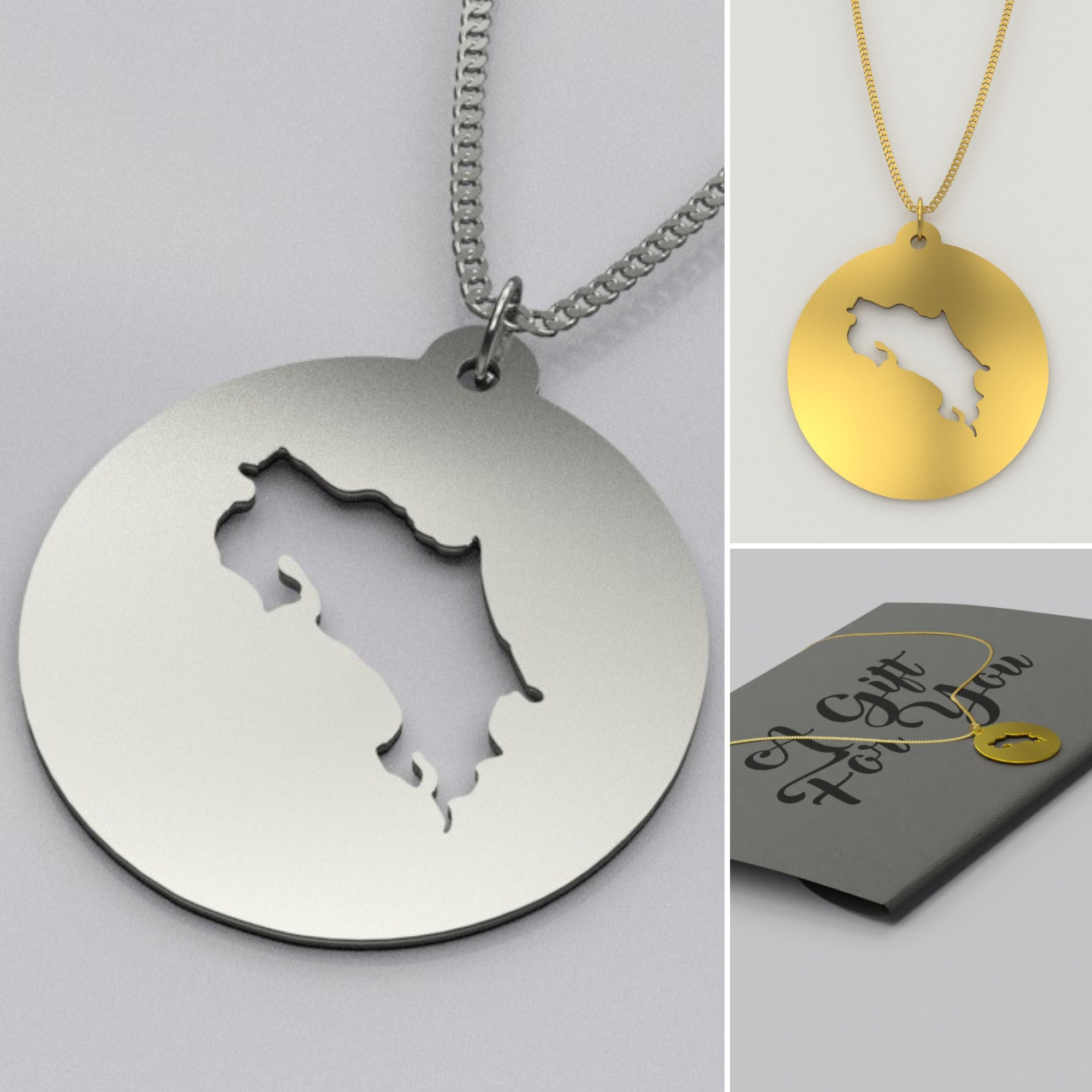 Costa Rica Necklace, Costa Rica Flag, Costa Rica Map, Costa Rica ...