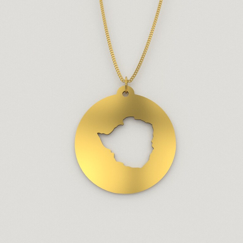Zimbabwe Necklace, Zimbabwe Flag, Zimbabwe Map, Zimbabwe Pendant ...