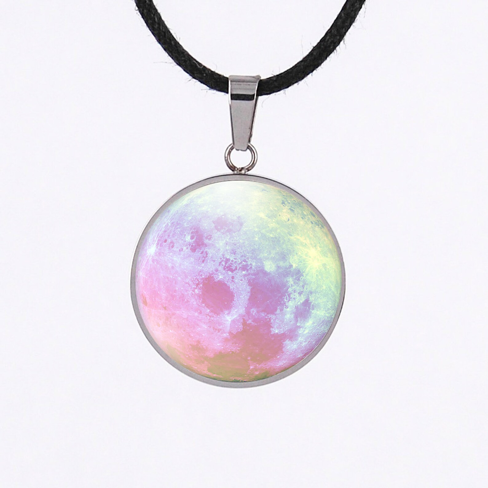 Full Moon Necklace Moon Phase Necklace - Etsy