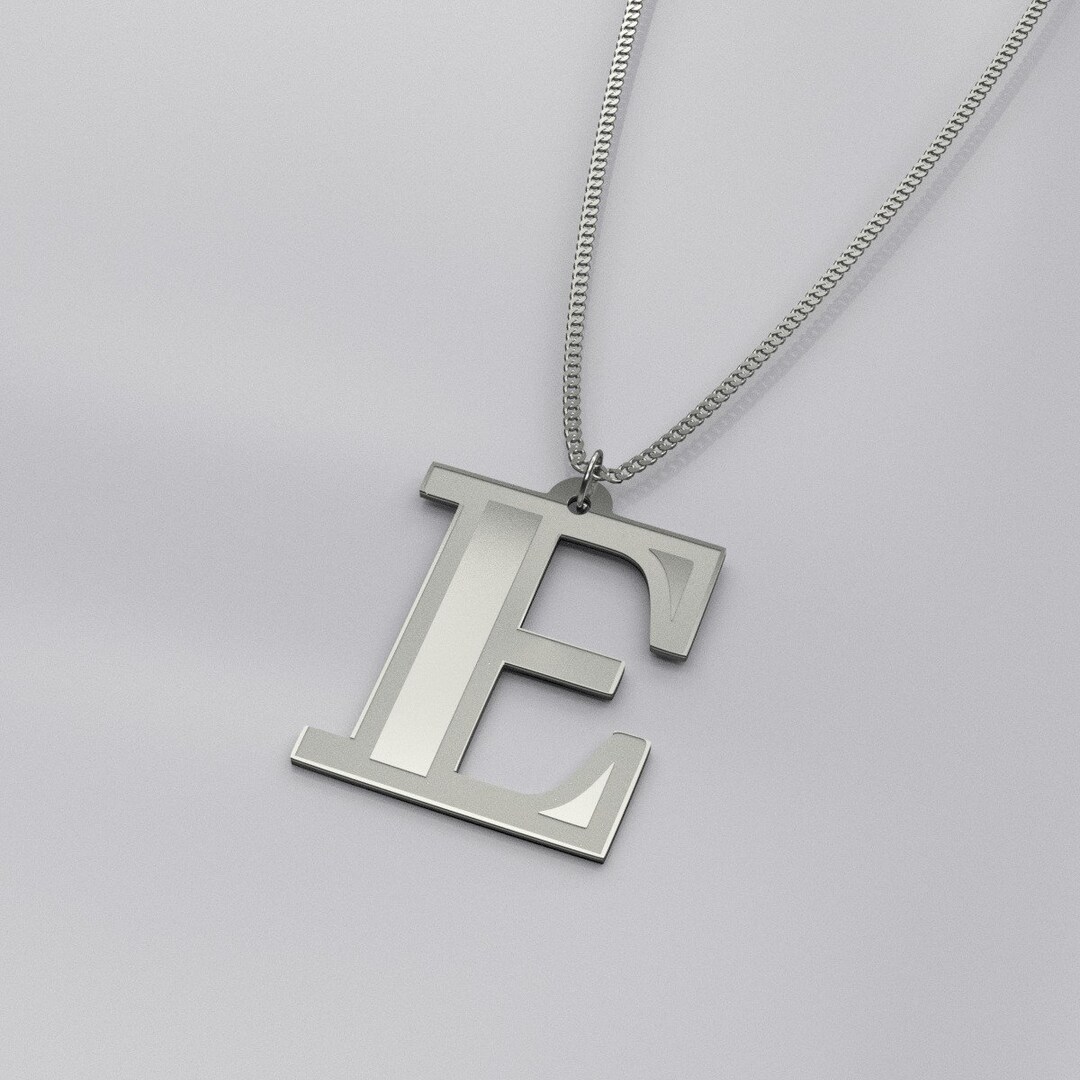 Silver Letter E Necklace, Initial Necklace, Personalised Jewellery ...