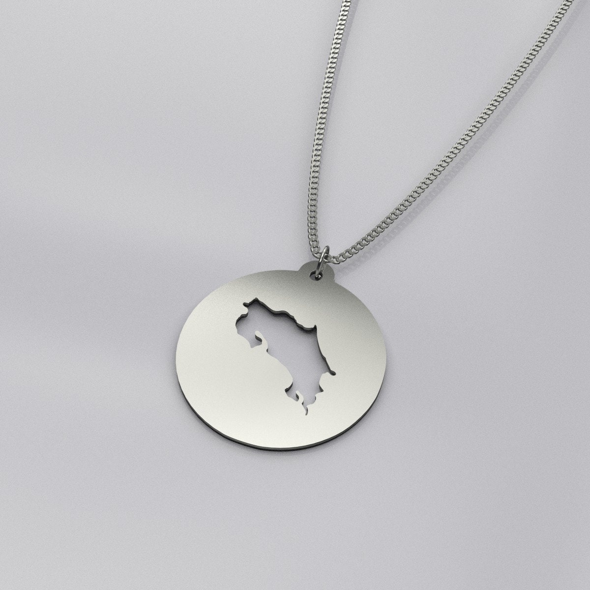 Costa Rica Necklace Costa Rica Flag Costa Rica Map Costa - Etsy