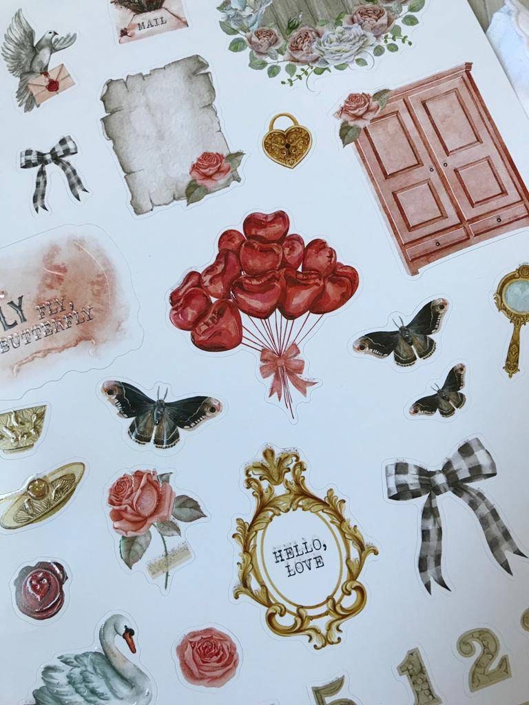 Embossed Sticker Sheet With Over 30 Stickers - Etsy UK
