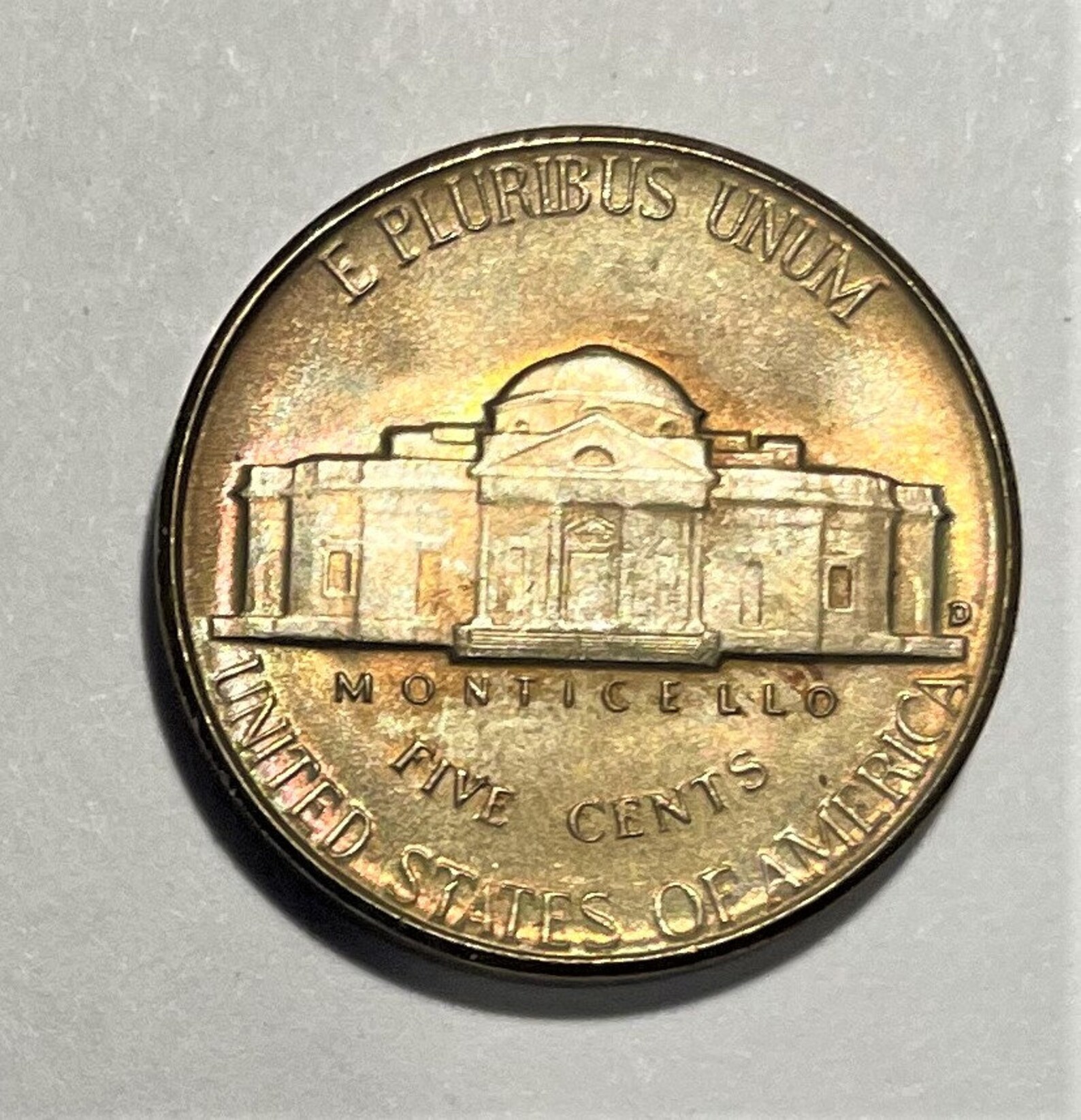 1951-D RAINBOW TONED UNCIRCULATED Jefferson Nickel - Etsy