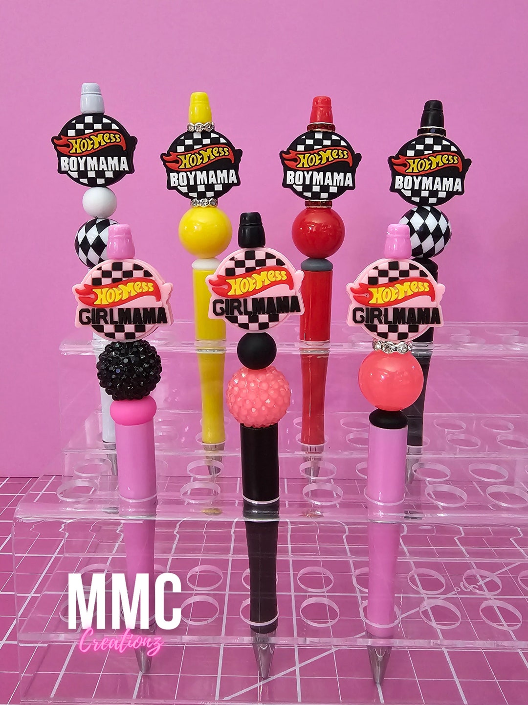 Custom Beaded Hot Mess Boy Mama Pen, Hot Mess Girl Mama Pen, Gifts for ...