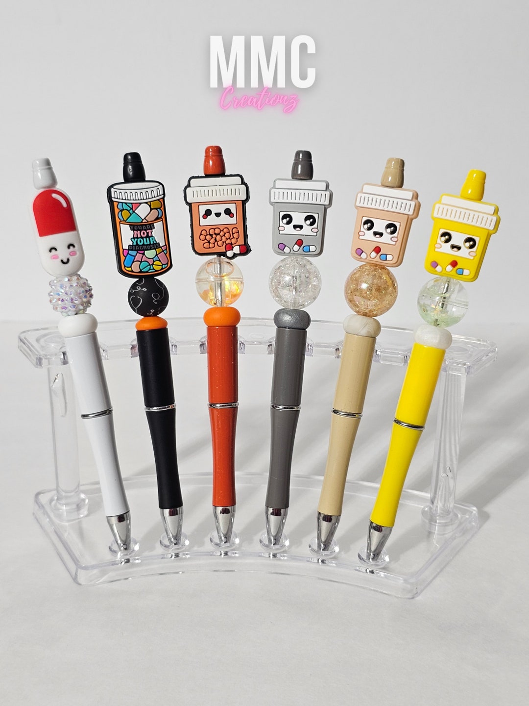 Custom Beaded Medical/nurse Pens/happy Pills/medication/refillable Ink ...