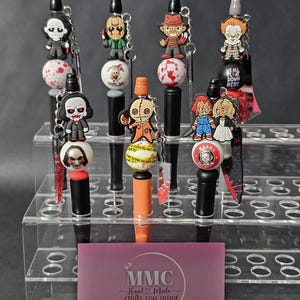Custom Beaded Halloween Horror Character Pens, Charmed, Horror, Chained ...