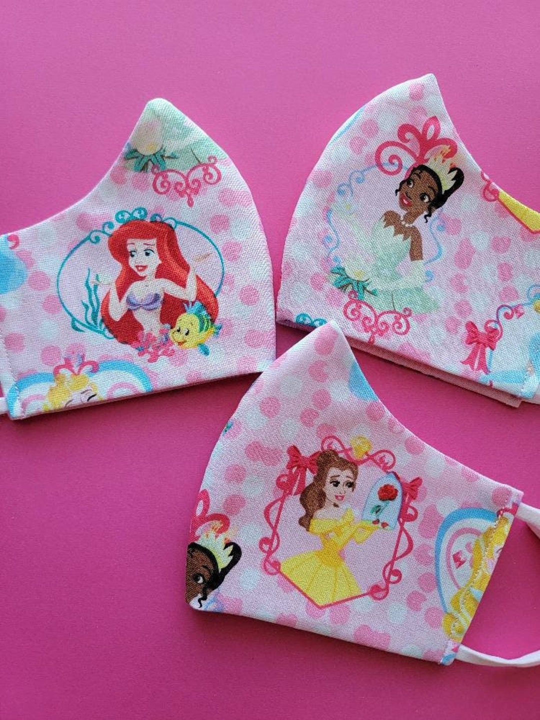 Princess Kids' Facemask, Double Layered, Adjustable Straps, Pink and ...