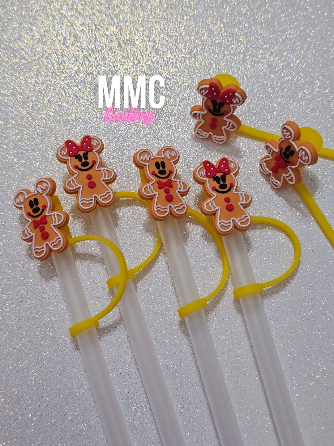 Christmas Gingerbread Girl and Boy Straw Toppers, Tumbler Accessories ...