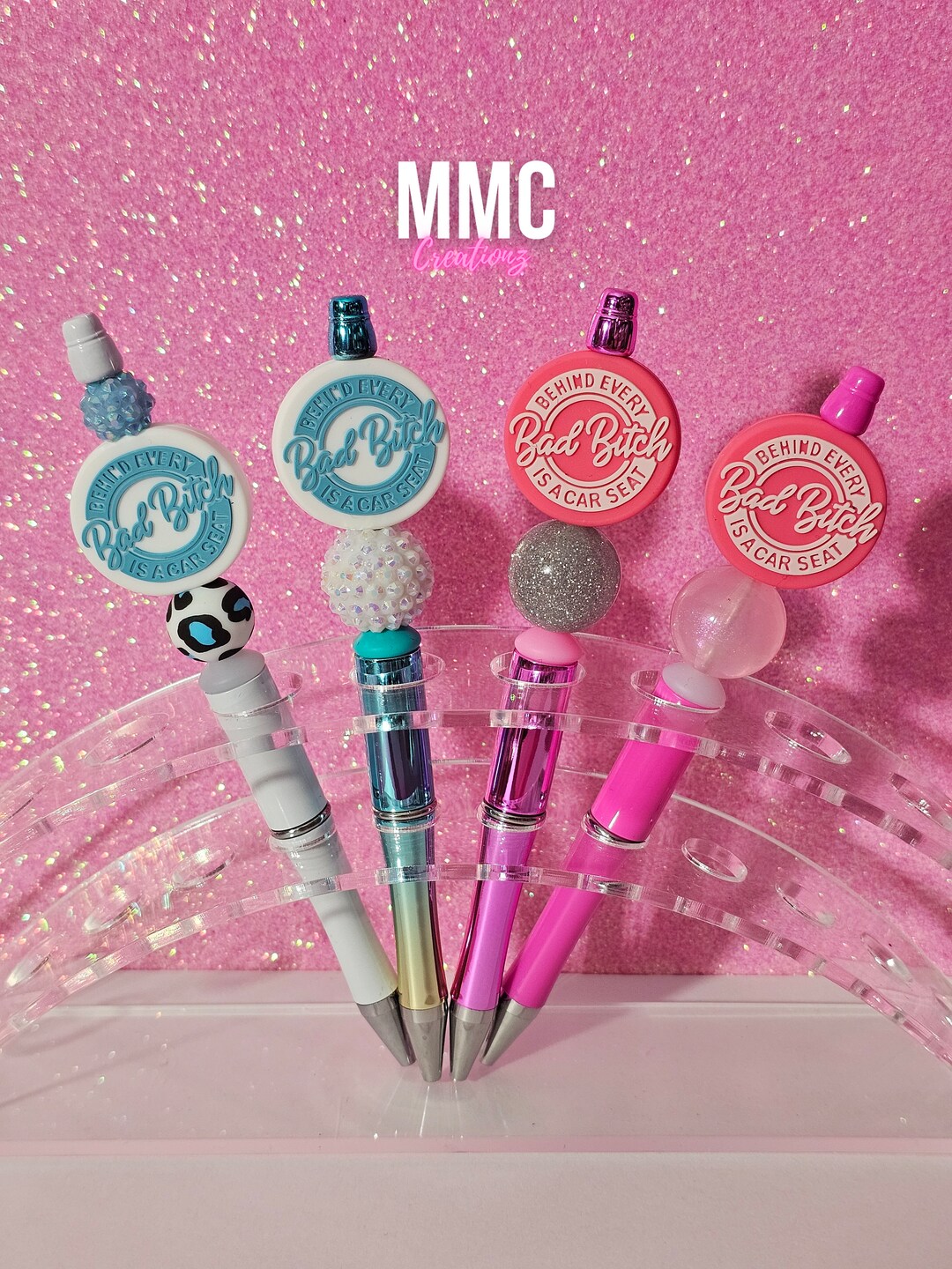 Custom Beaded Pen Bad Bitch, Mama Pens, Chrome, Fun Adult Humor Pens ...