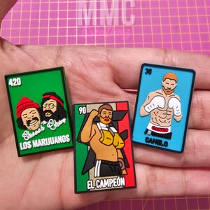 Mexican Theme Loteria Cards Shoe Charms, Singer, Artist, Boxing, Toxico ...