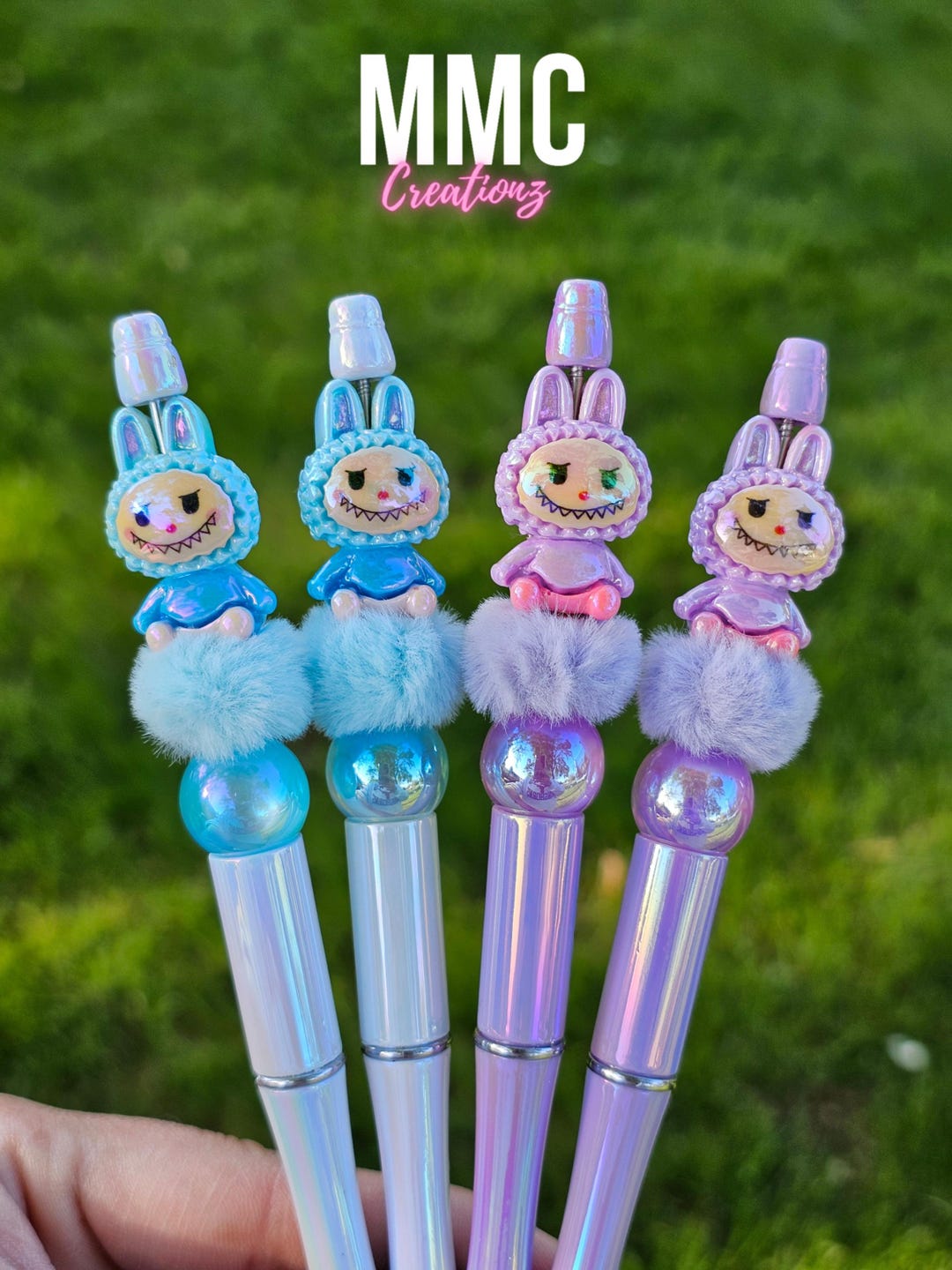Custom Beaded Monster Pen, Cute Creatures, UV Pen, Acrylic Charm, Gifts ...
