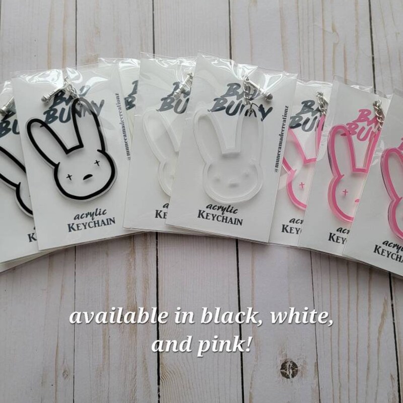 Bunny Acrylic Keychain - Etsy