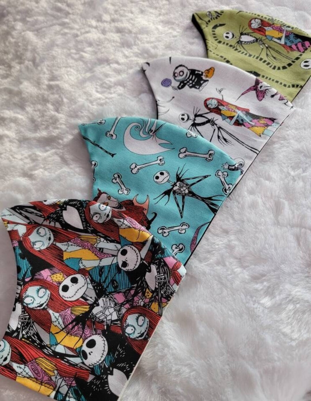 Horror Christmas Facemask, 100% Cotton, Washable, Adjustable Straps ...