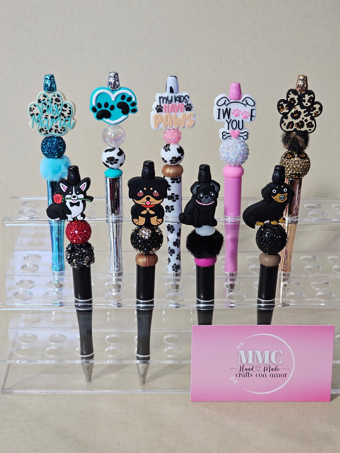 Custom Beaded Dog Pens, Pet Owner, Animal Lover, Gift, - Etsy