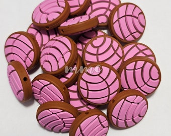 Pink Concha Pan Dulce Silicone Bead - Etsy