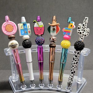 Custom Beaded Mexican Snack Pens, Conchas, Cafecito Y Chisme, Taco ...