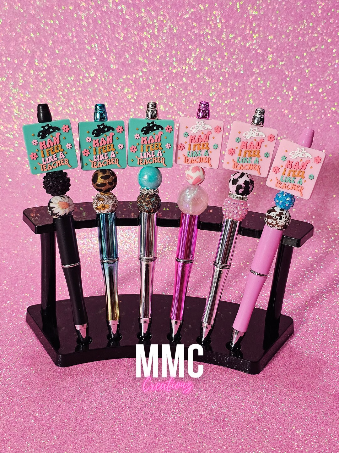 NEW Custom Western Teacher Beaded Pens, Turquoise and Cheetah Print ...