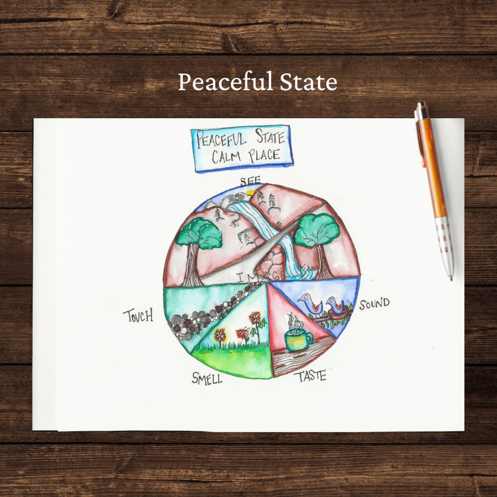 Peaceful State or Calm Place Resource Building for Kids Teens Adults ...