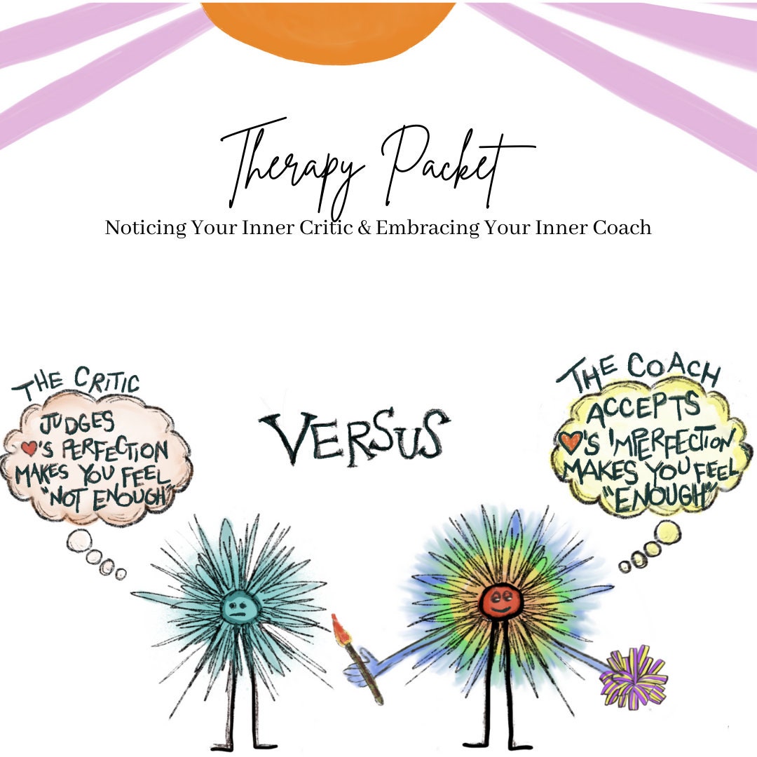 Therapy Packet Inner Coach Vs. Inner Critic Working With Parts IFS - Etsy