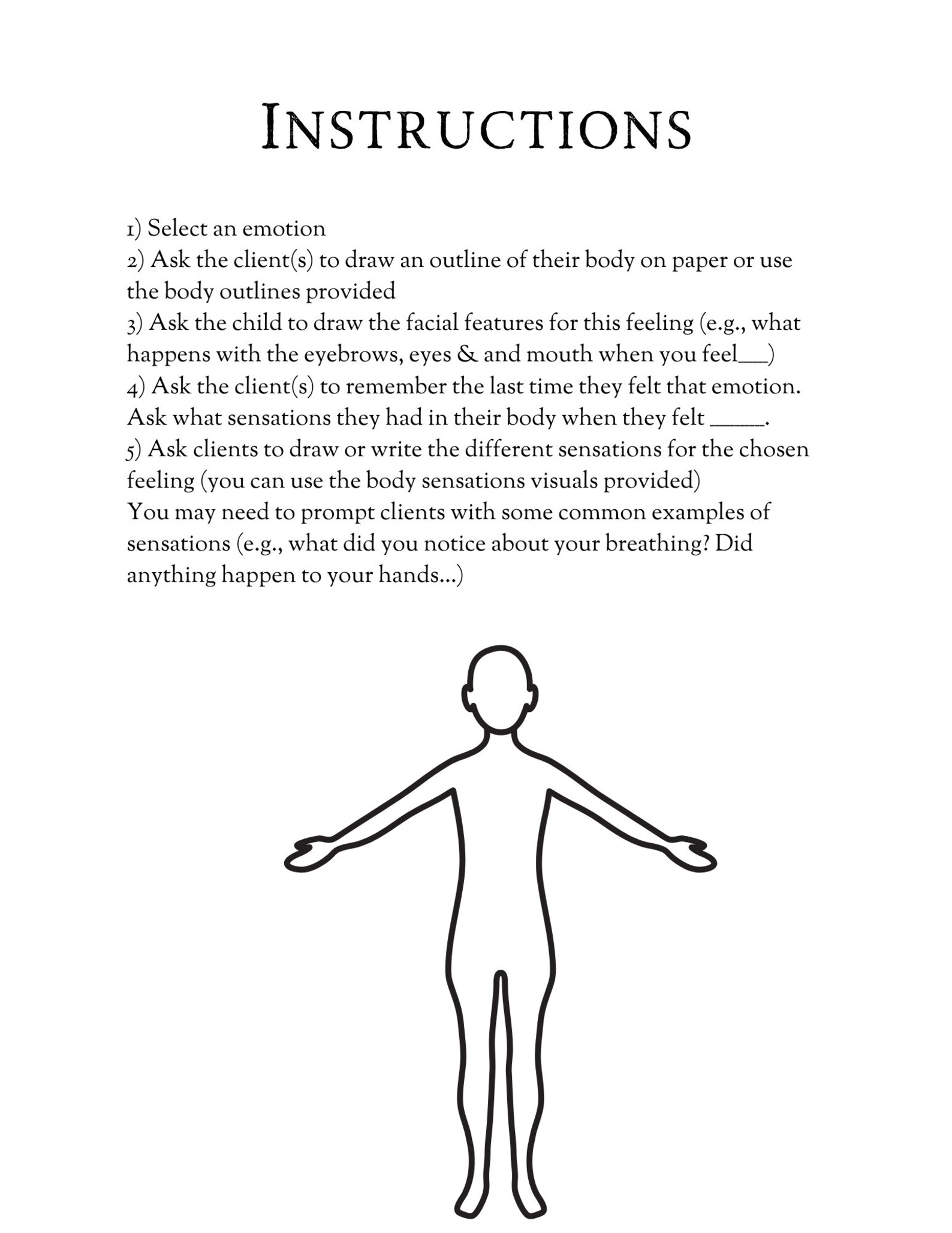 Body Awareness Sensations Worksheet Therapeutic Guide to Understanding ...